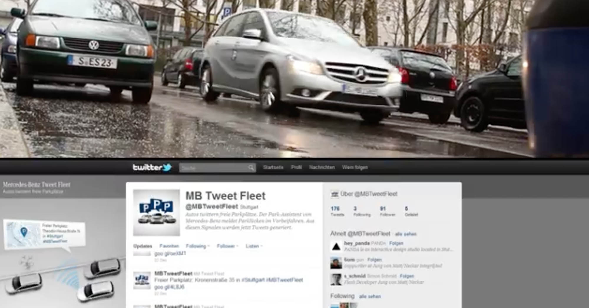 Mercedes-Benz: Tweet Fleet Parking on Twitter | SunMatrix Ramble